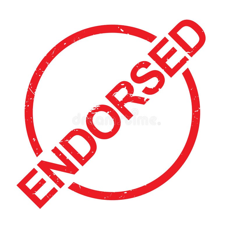 Endorsed Stamp. Endorsed Label. Round Grunge Sign Stock Vector ...