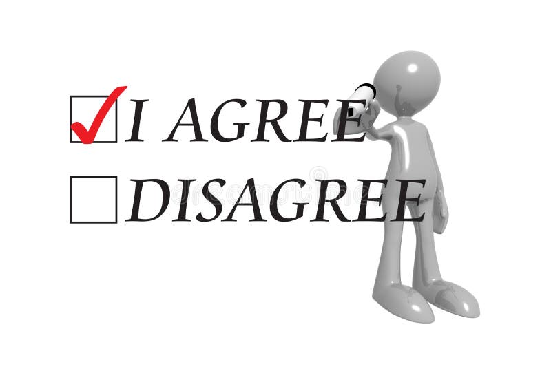 Agree Disagree Buttons Shows Agreement Stock Illustration ...