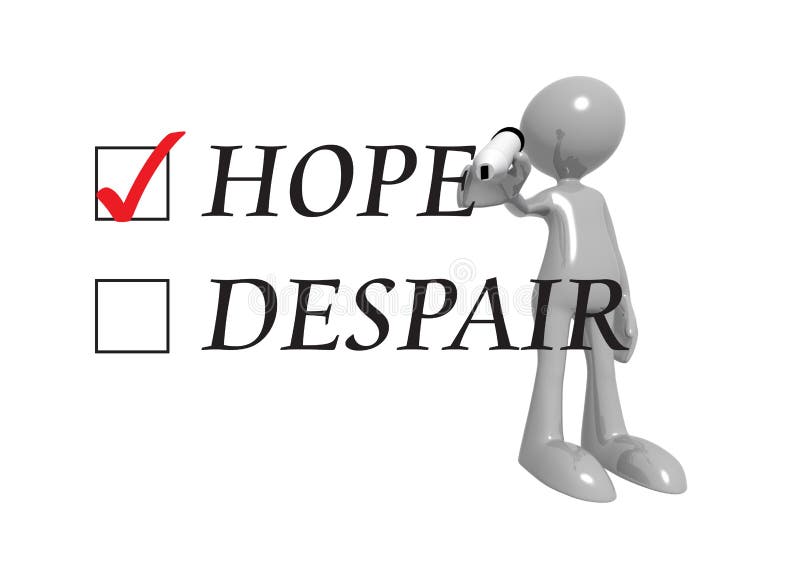 Hope or Despair stock illustration. Illustration of contrast - 34445477