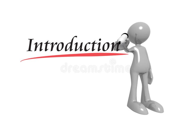 Introduction word with man stock illustration. Illustration of ...