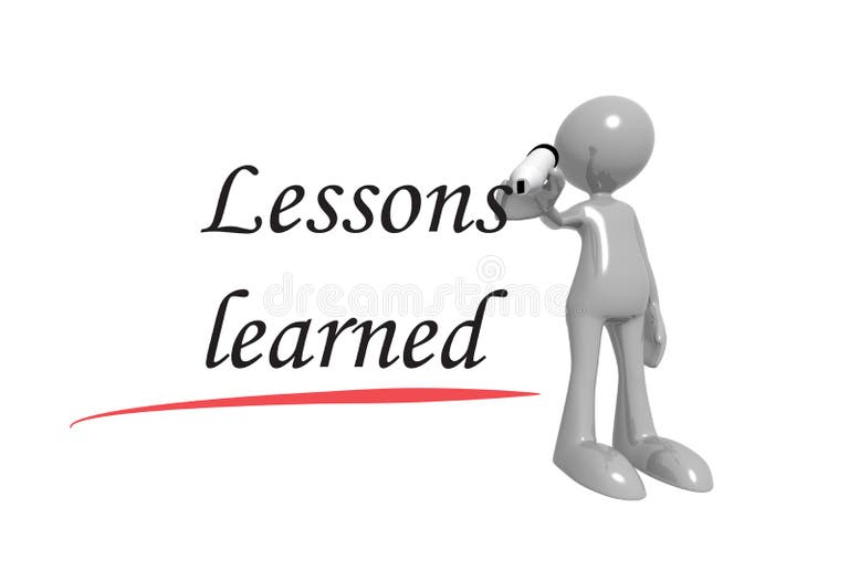 Lessons learned with man stock illustration. Illustration of flight ...