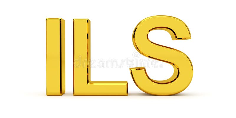 ILS Israeli Shekel Currency Code Stock Illustration - Illustration of ...