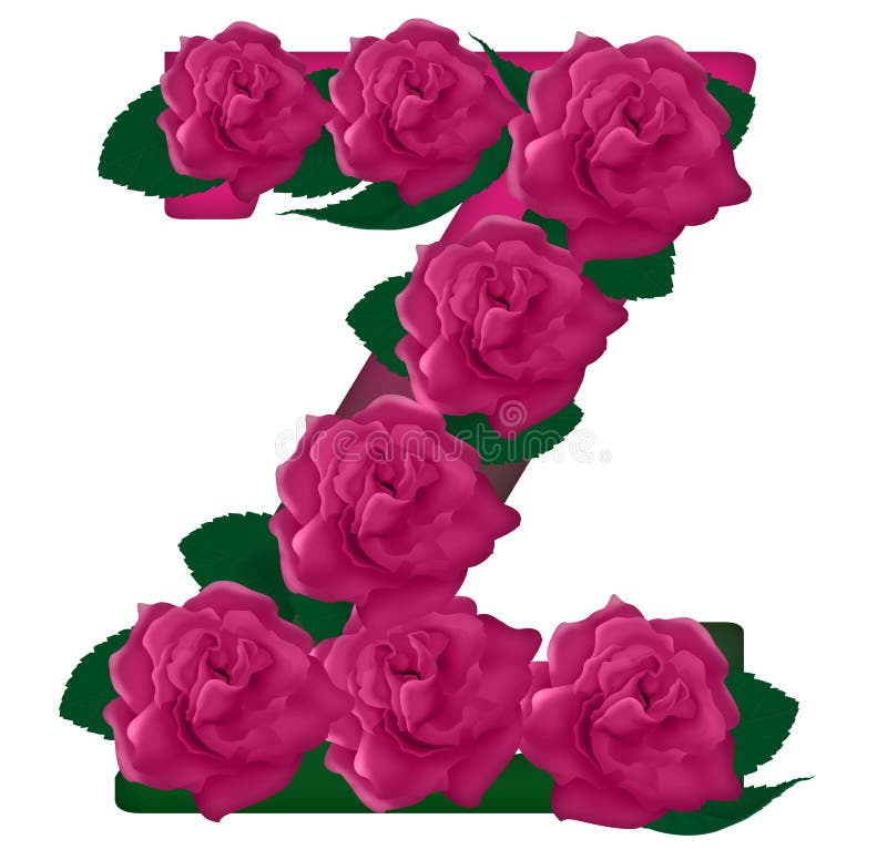 Ilustração Bonito Da Flor Da Letra Z Foto de Stock - Ilustração de ...