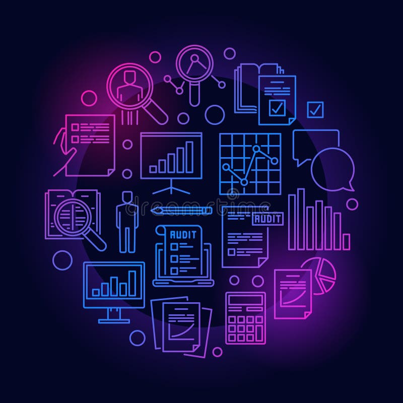 Ilustração Colorida Da Auditoria Ilustração Stock - Ilustração de ...
