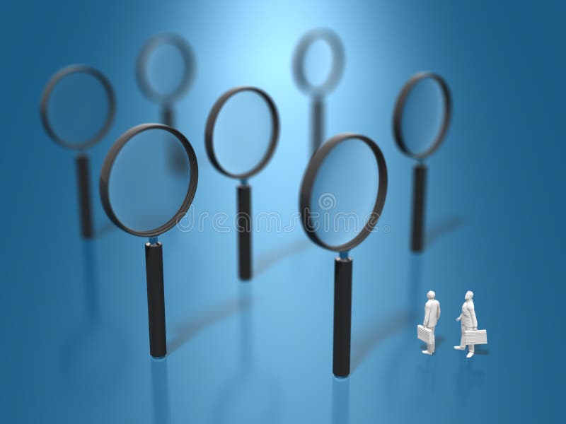 Ilustração 3D da lupa ilustração stock. Ilustração de explorar - 93003630