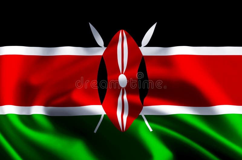 Ilustração Da Bandeira De Kenya Ilustração Stock - Ilustração de fundo ...
