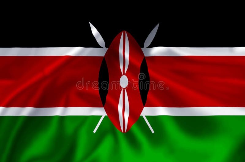 Ilustração Da Bandeira De Kenya Ilustração Stock - Ilustração de ...