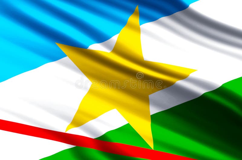 Ilustração Da Bandeira De Roraima Ilustração Stock - Ilustração de ...