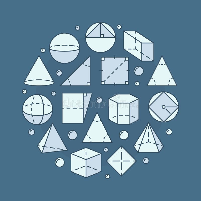 Ilustração Da Geometria E Da Matemática Ilustração do Vetor ...