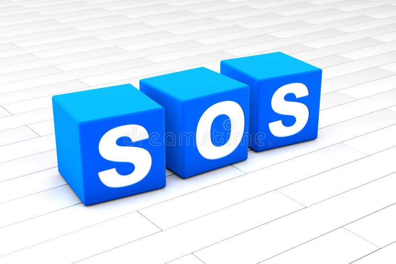Ilustração Da Palavra Do SOS Ilustração Stock - Ilustração de urgente ...