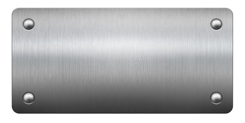 Ilustração Da Placa De Metal 3d Ilustração Stock - Ilustração de metal ...