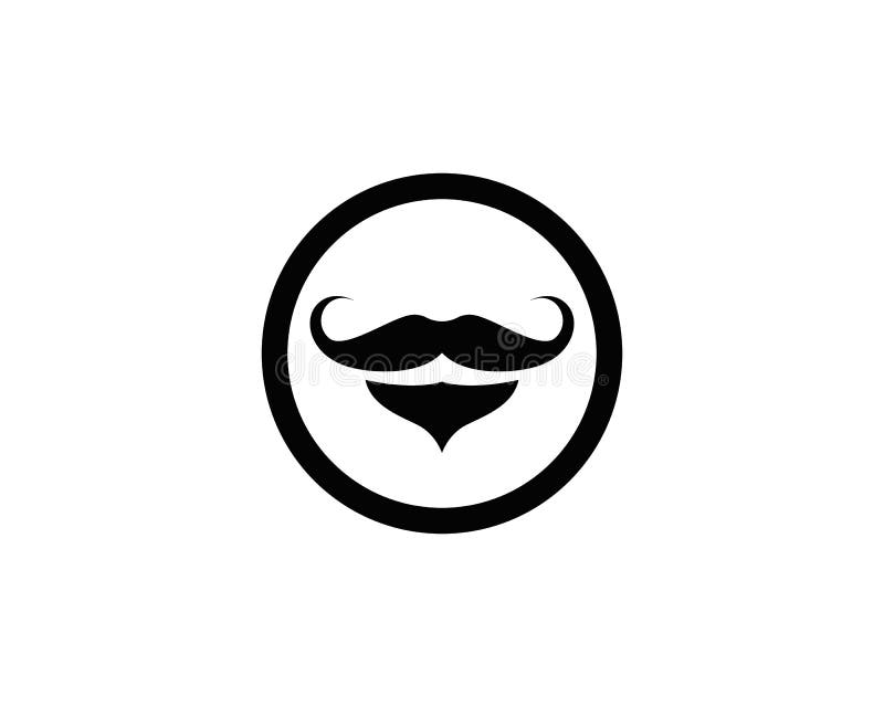 Molde Do Logotipo Do ícone Do Bigode Ilustração do Vetor - Ilustração ...