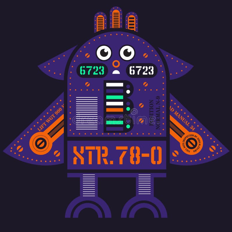 Ilustração do robô do voo ilustração do vetor. Ilustração de isolado ...