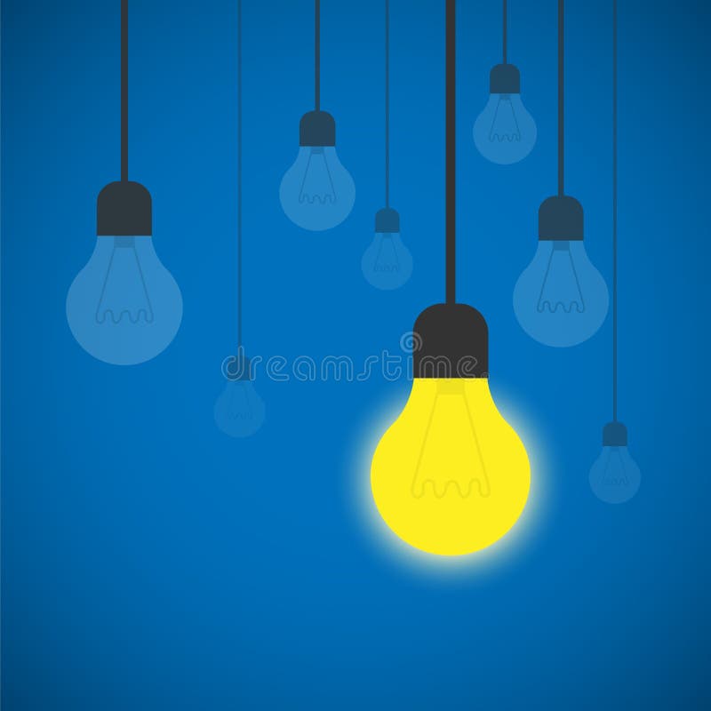 Ilustração Do Vetor Da Ideia Da Ampola Ilustração do Vetor - Ilustração ...