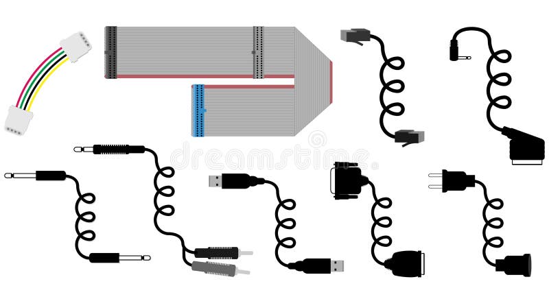 Ilustração Do Vetor Dos Cabos Ilustração do Vetor - Ilustração de ...