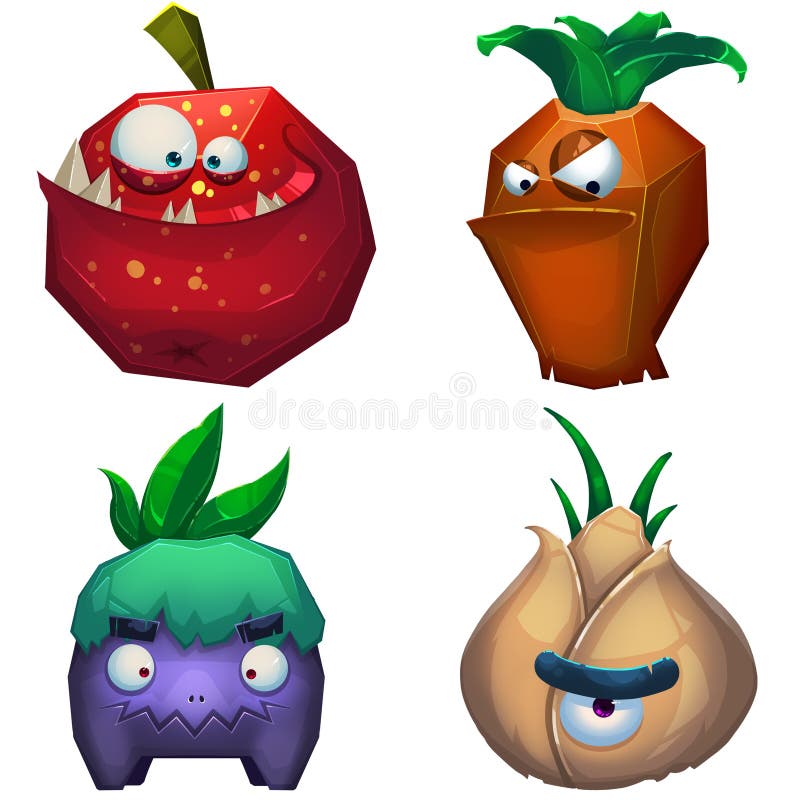 Monstro da fruta ilustração do vetor. Ilustração de monster - 11704181
