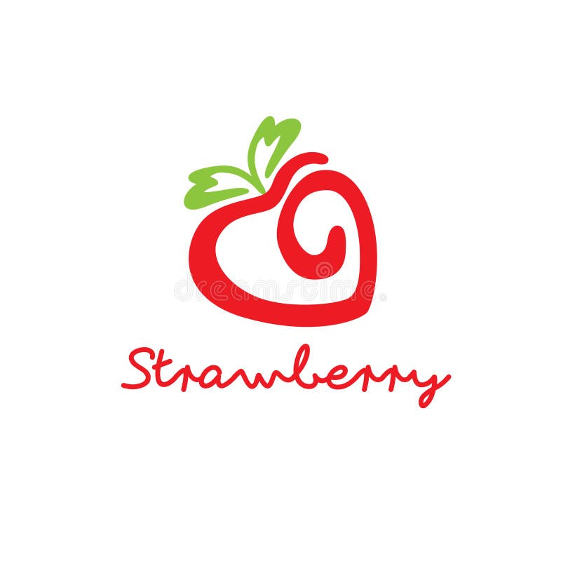 Ilustração Do Vetor Do Logotipo Do ícone De Morango Ilustração do Vetor ...