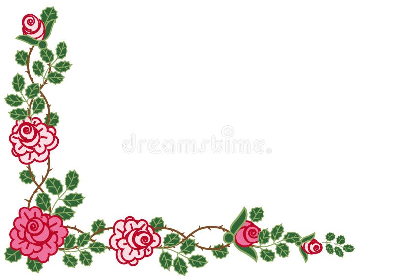 Ilustración Circular De Rosas Ilustración del Vector - Ilustración de ...