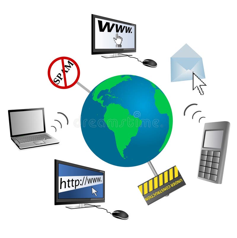 Ilustración Conceptual De La Comunicación Global Ilustración del Vector ...