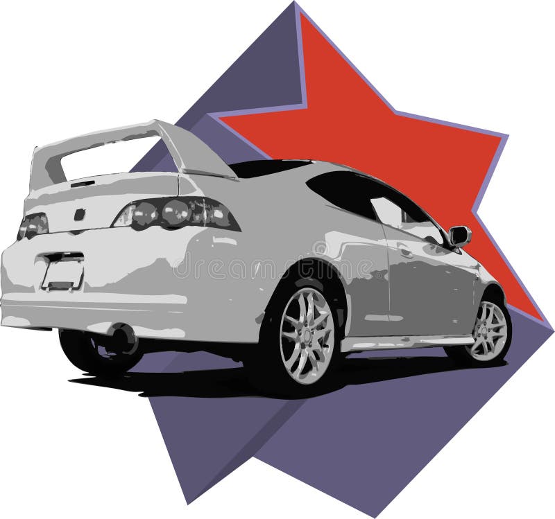 Ilustración de Acura RSX ilustración del vector. Ilustración de ...