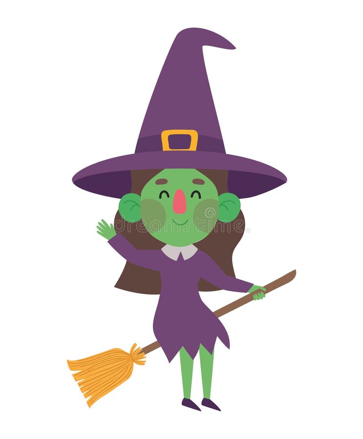 Ilustración de bruja verde ilustración del vector. Ilustración de magia ...