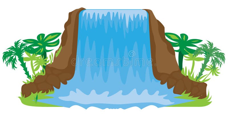 Ilustración de la cascada ilustración del vector. Ilustración de ...
