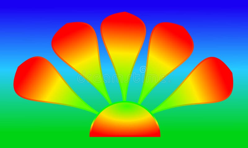 Ilustración De La Luz Del Sol Naciente Stock de ilustración ...