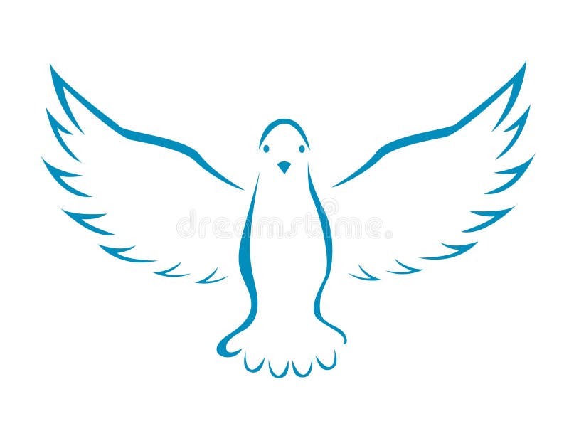 Ilustración De Paloma Voladora Ilustración del Vector - Ilustración de ...