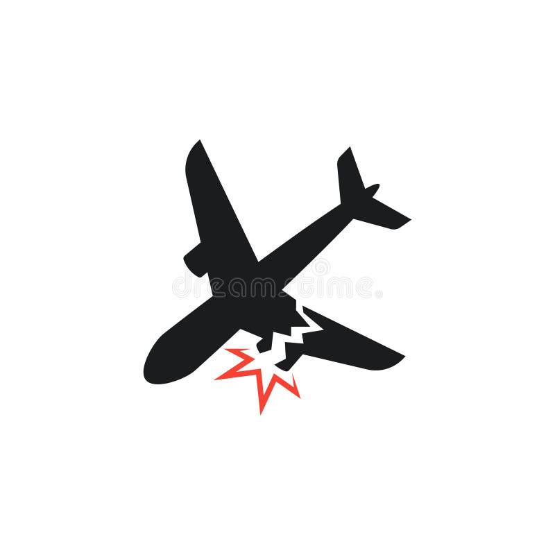 Ilustración De Vector De Icono De Choque De Avión Ilustración del ...