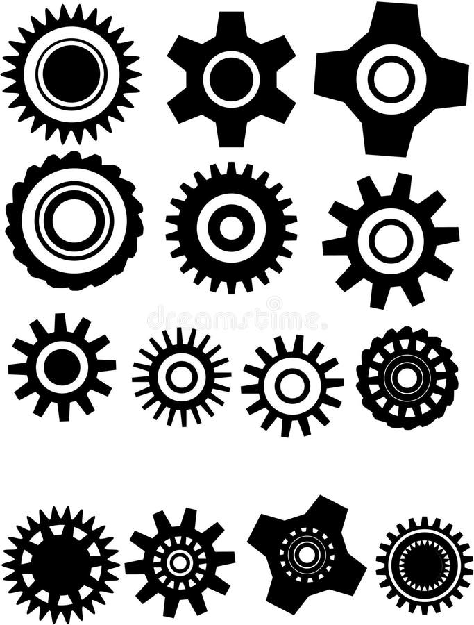 Cartel Con La Rueda Dentada Ilustración del Vector - Ilustración de ...