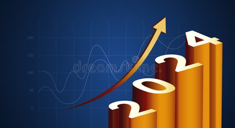 Creative Concept Resolution Plan for 2024 New Year. 2024 with Upward ...