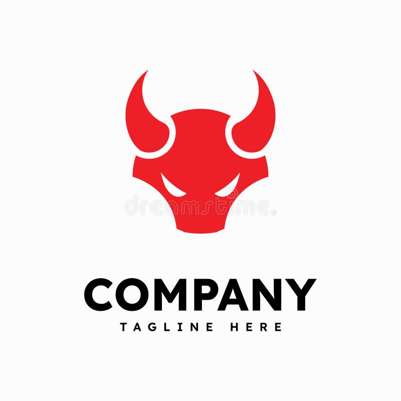 Ilustración Vectorial Del Icono Del Logotipo Del Toro Ilustración del ...