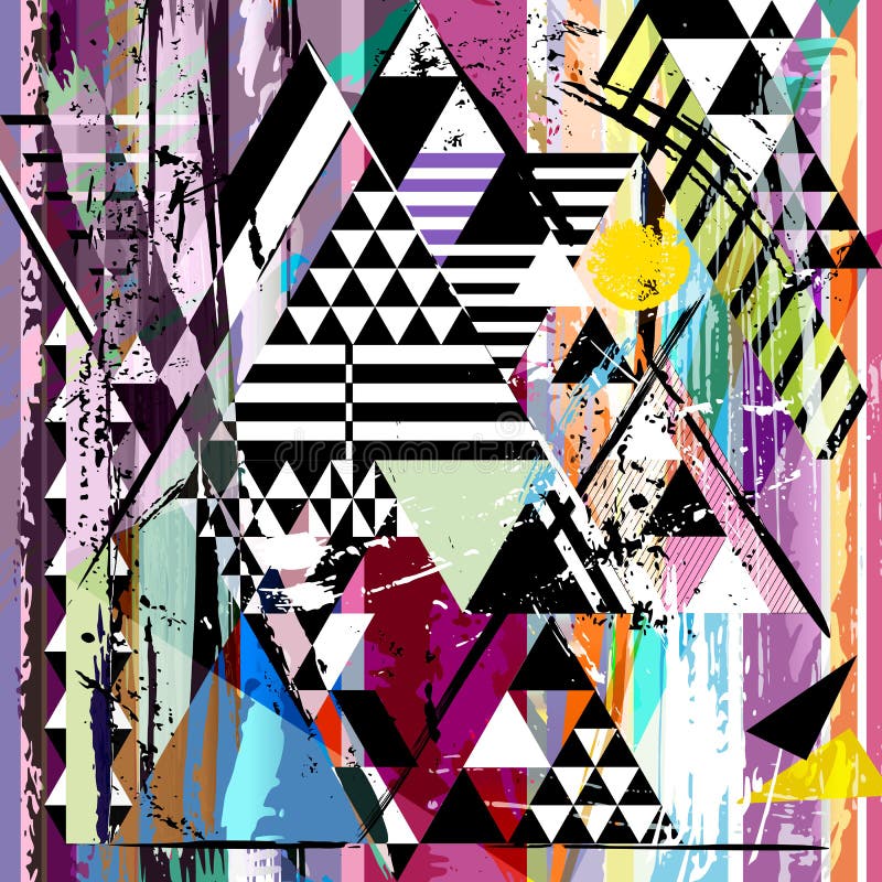 Ilustraciones Geométricas Abstractas Ilustración del Vector ...