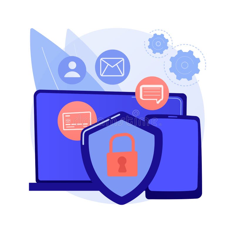 Ilustración Vectorial Abstracta De La ética Digital Y La Privacidad
