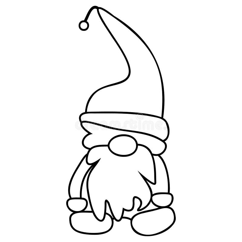 Ilustracja Doodle'a Z Zarysem Gnomów Rysunki Wektorowe, Czarne Sylwetki ... Ilustracja Doodle'a Z Zarysem Gnomów Rysunki Wektorowe, Czarne Sylwetki ...