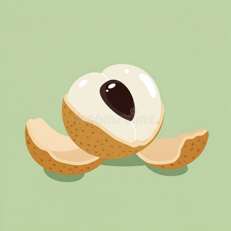 Illustration of Longan Fruit Stock Illustration - Illustration of fruit ...