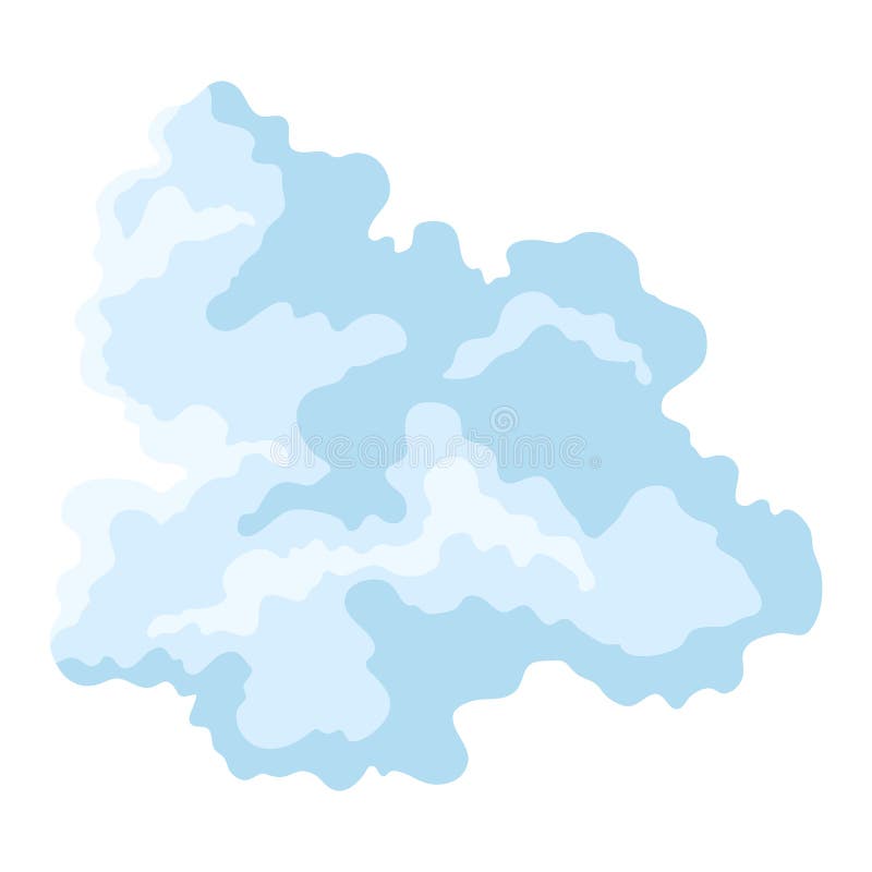 Ilustration of Abstract Stylized Cloud. Cloudy Weather Stock Vector ...