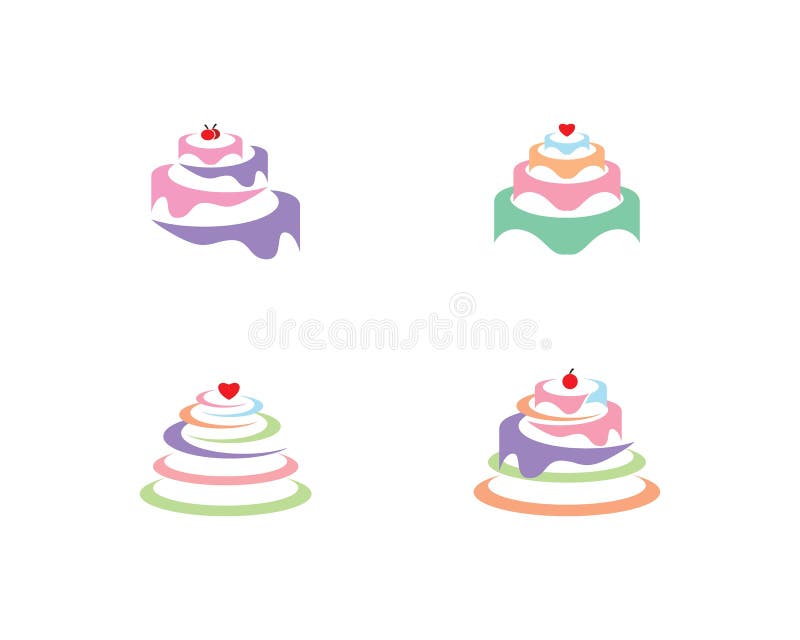 Ilustration Del Vector Del Logotipo De La Torta Ilustración del Vector ...