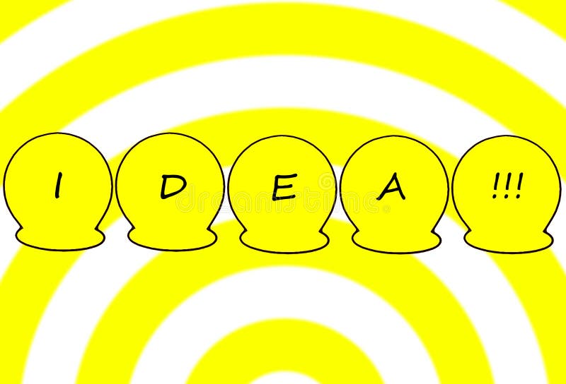 A Yellow Background with the Word Idea Stock Image - Image of pattern ...