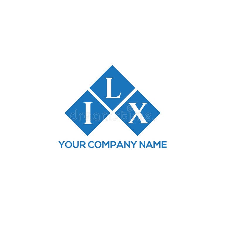 ILX Letter Logo Design on WHITE Background. ILX Creative Initials ...
