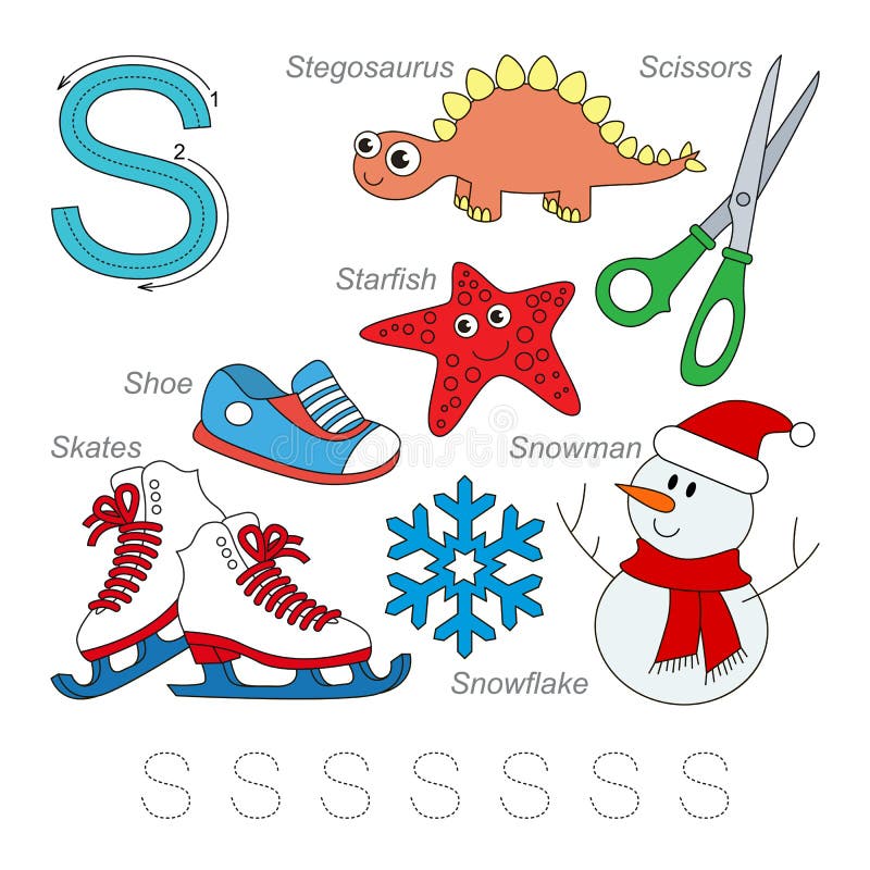 Imágenes para la letra S ilustración del vector. Ilustración de eduque ...