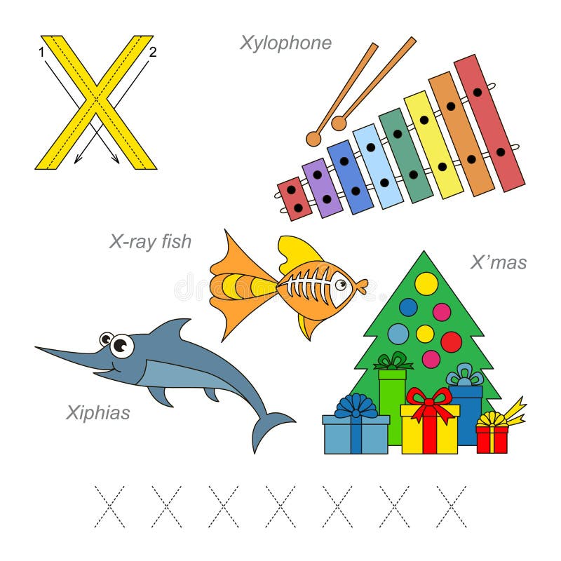 Imágenes para la letra X ilustración del vector. Ilustración de cabrito ...