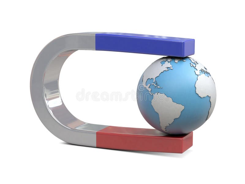 Imán y tierra stock de ilustración. Ilustración de aislado - 16130925