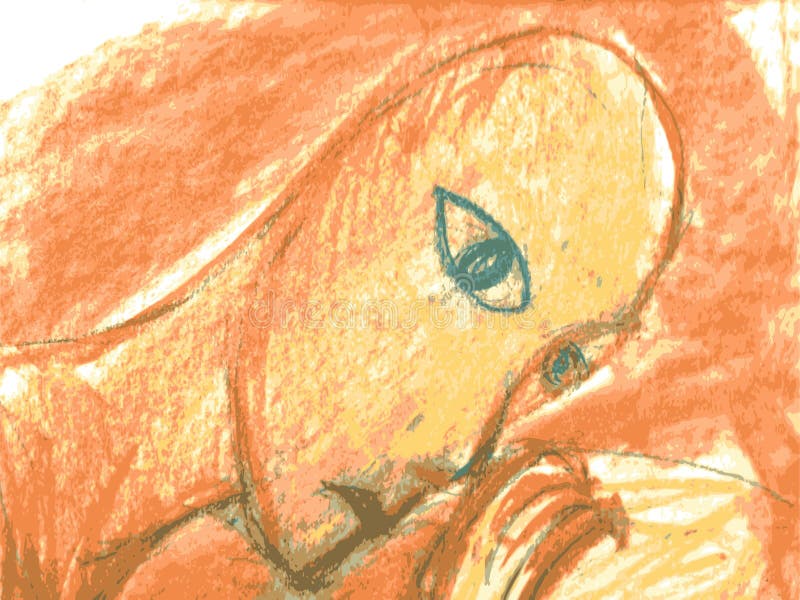 Im Gedanken sein vektor abbildung. Illustration von graphik - 9718026