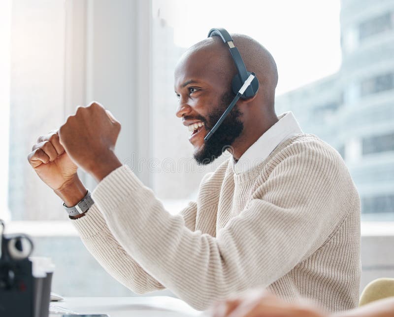 Im so Glad Were on the Same Page. a Handsome Young Call Centre Agent ...