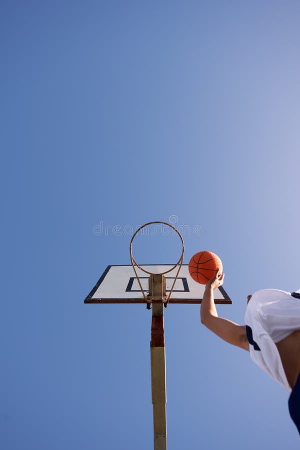 Im Like a Bird. Low Angle Shot of a Basketball Player Scoring. Stock ...