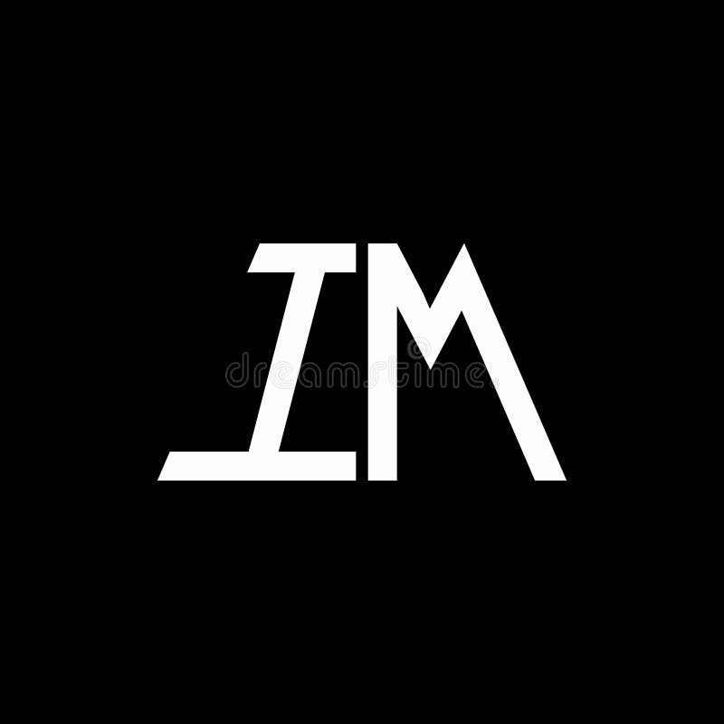 IM Logo Abstract Monogram Isolated on Black Background Stock Vector ...