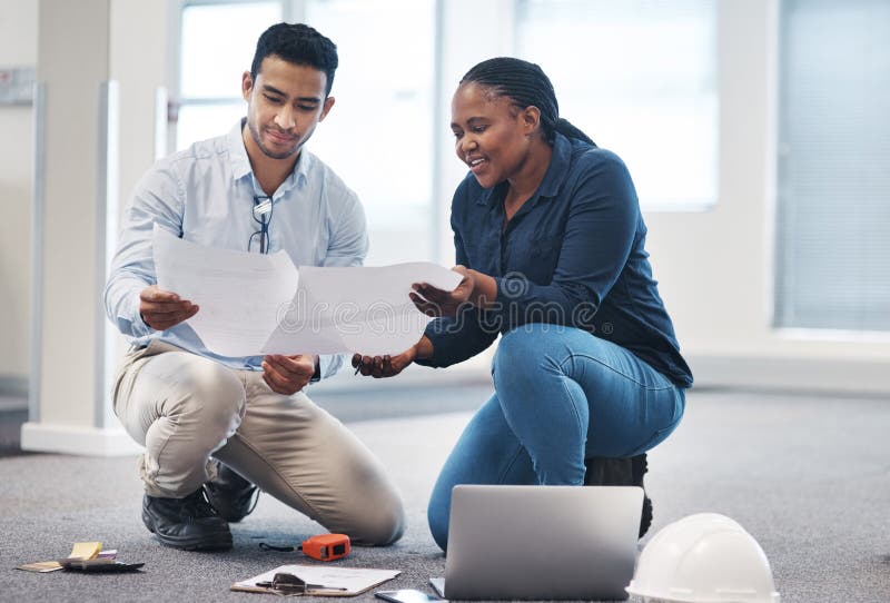 Im Thinking of Starting in this Room. a Young Architect Talking To an ...