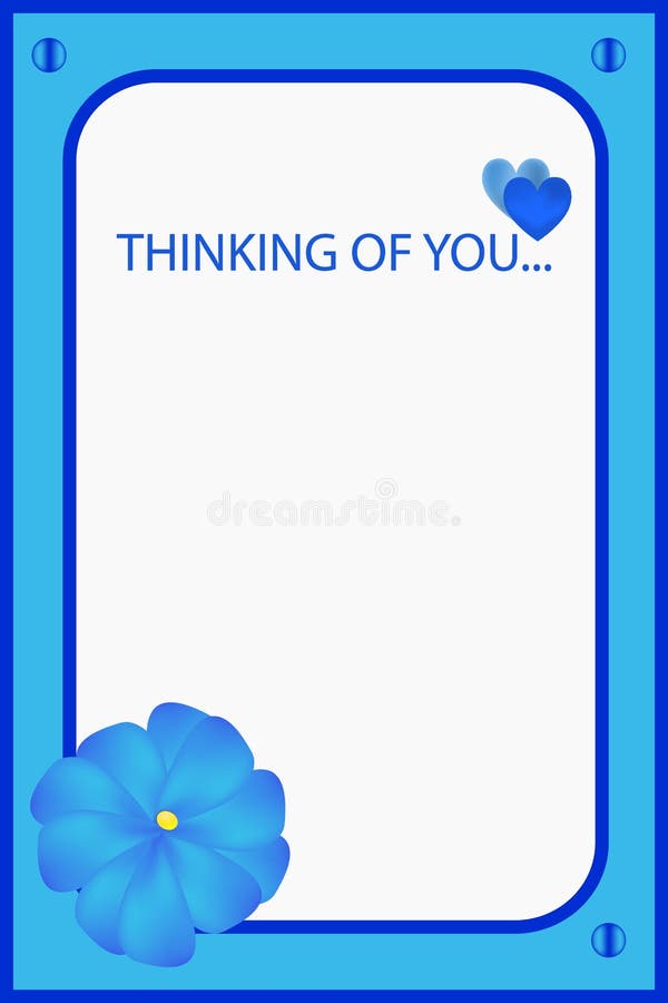 Im Thinking You Blue Greeting Card Stock Illustrations – 5 Im Thinking ...