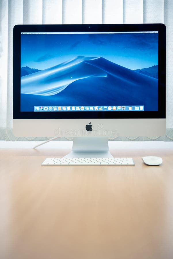 Imac computer on table editorial image. Image of high - 130872365